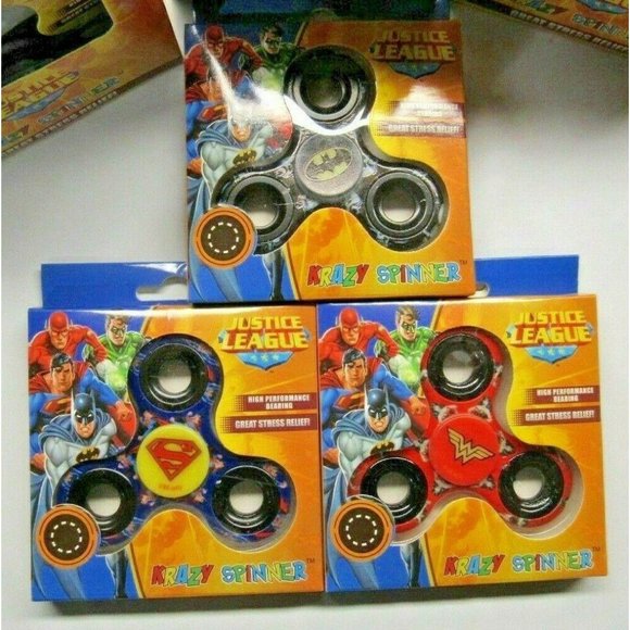 Krazy Spinner | Toys | 3 Justice League Spinners Batman Superman Wwoman ...